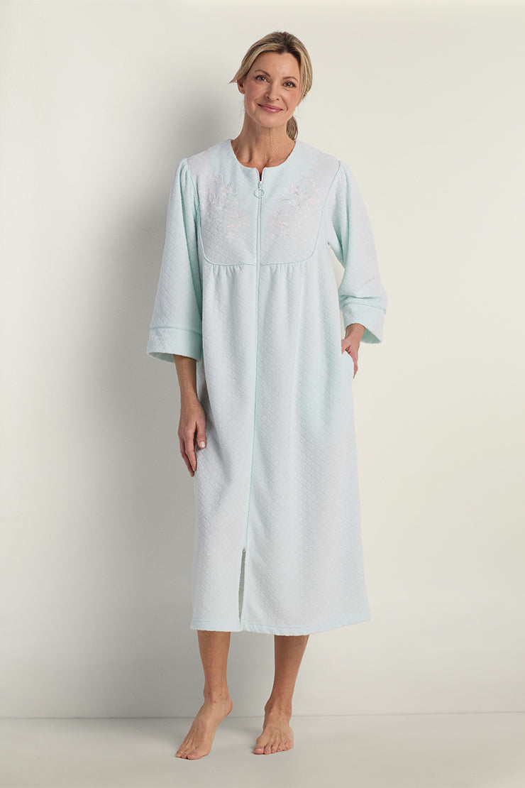 Brushed Back Terry Long Robe – Miss Elaine Store