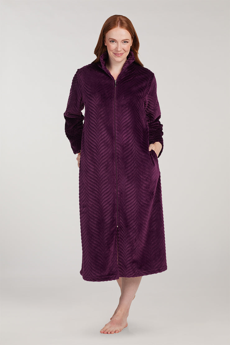 Fleece Long Robe – Miss Elaine Store